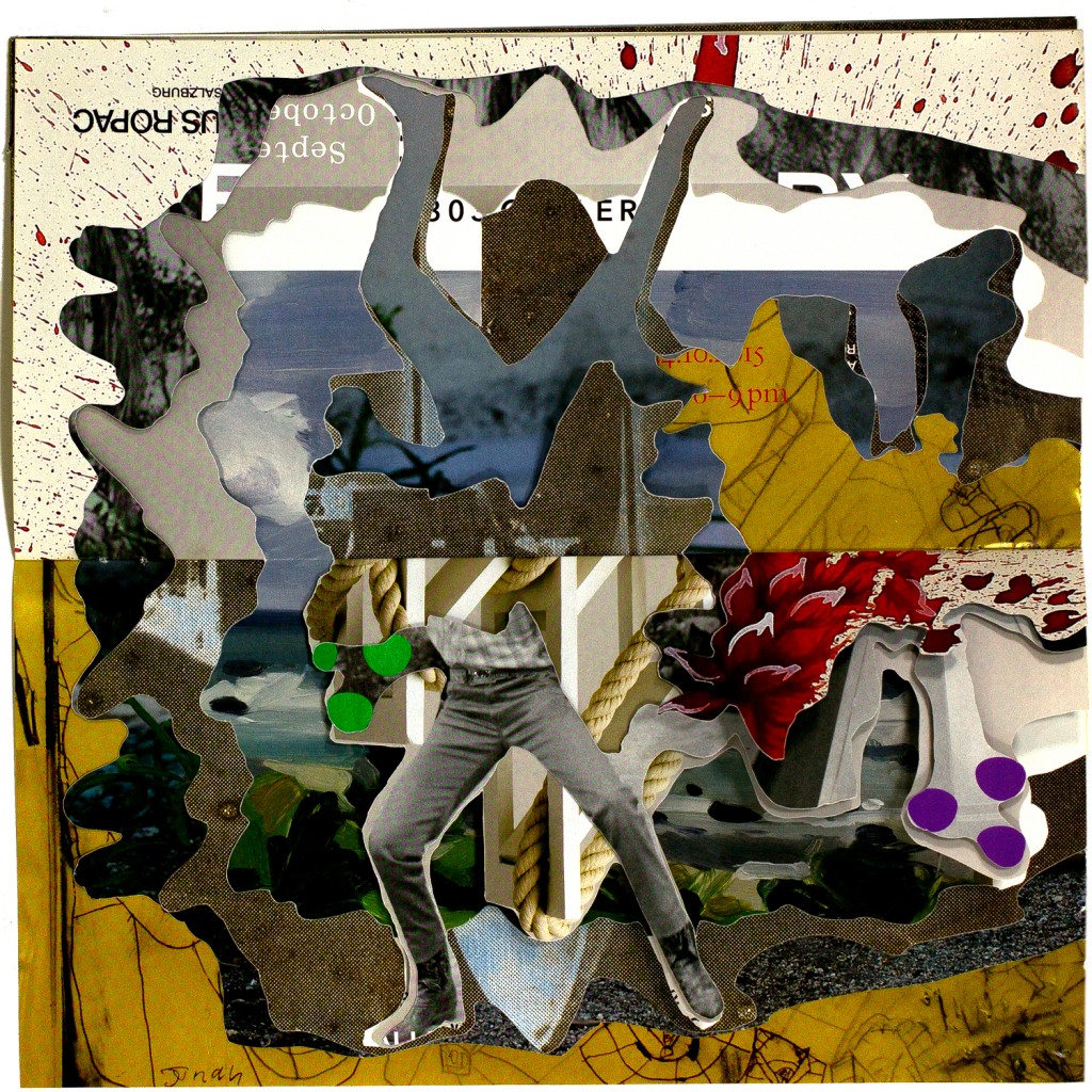 Artforum mashup, offset prints folded and cut - no glue collage ...